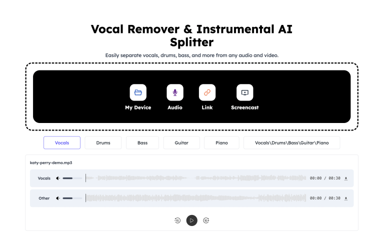 AI Vocal Remover Online Free | Remove Vocals from Song